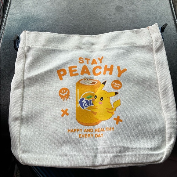 Pokemon | Other | Pokemon White And Orange Pikachu Tote Bag | Poshmark